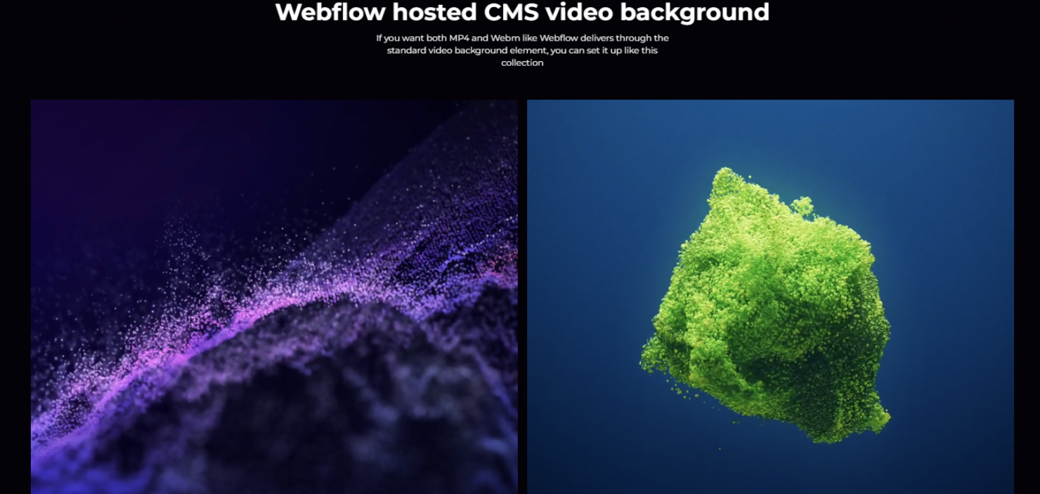 Top Video Background Cloneables for Webflow Sites - Vault Vision